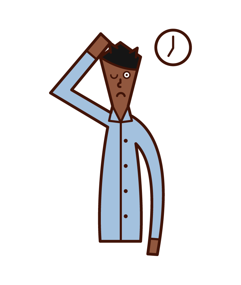 Illustration of a man who wakes up – Free illustrations KuKuKeKe