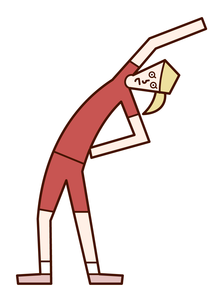 Illustration of a woman doing preparatory exercises | フリーイラスト素材 ...