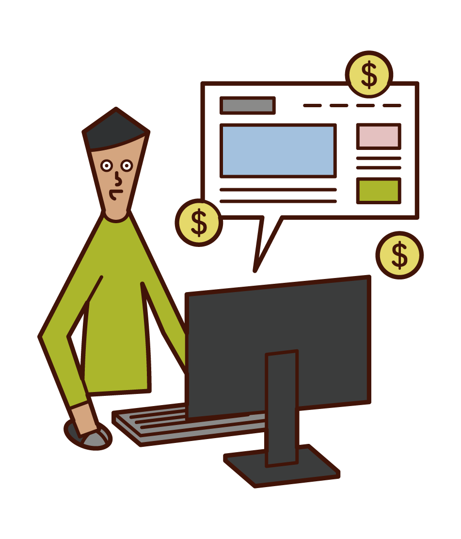 Illustration by Affiliate Problogger (man) | フリーイラスト素材 KuKuKeKe（ククケケ）