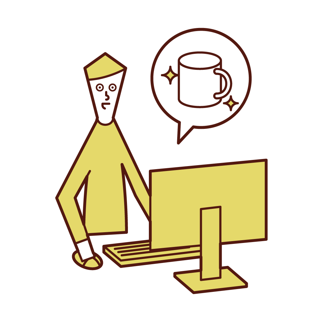 Illustration of product designer (man) – Free illustrations KuKuKeKe