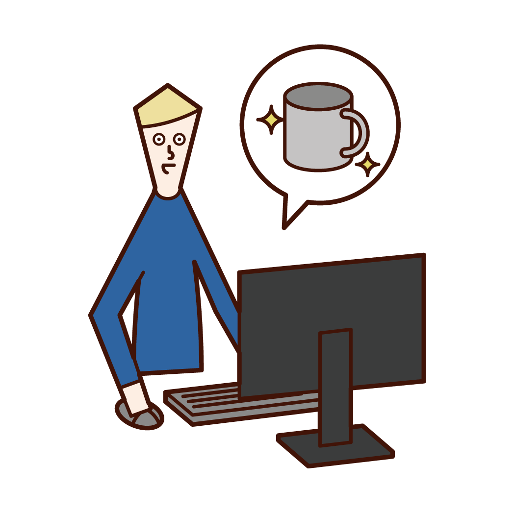 Illustration of product designer (man) – Free illustrations KuKuKeKe