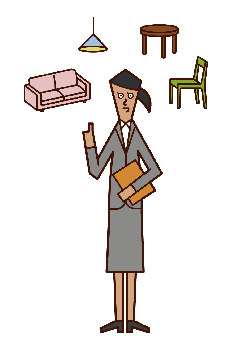 Illustration of interior coordinator (woman) | free illustration ...