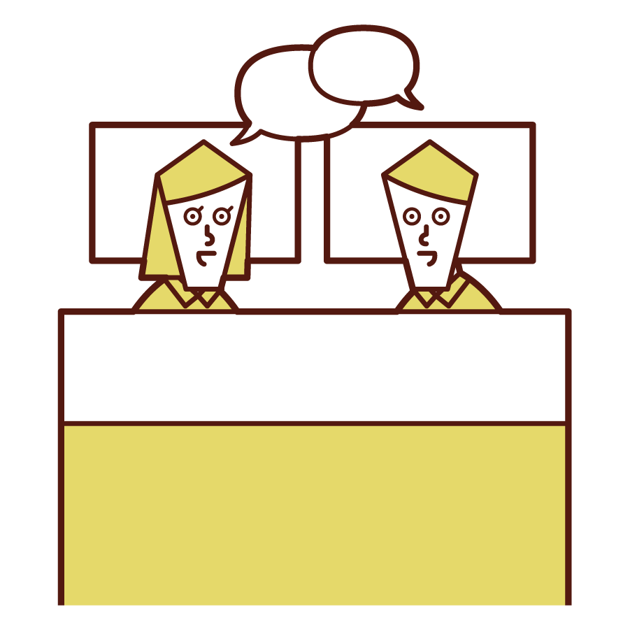 Illustrations of couples and couples having a good conversation – Free ...