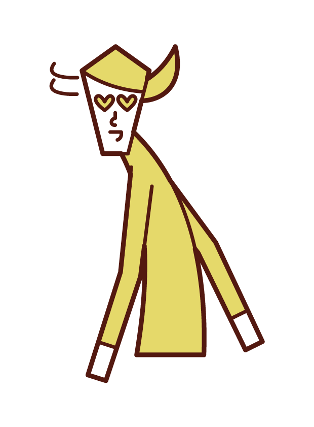 Illustration of a woman turning around in anger – KuKuKeKe