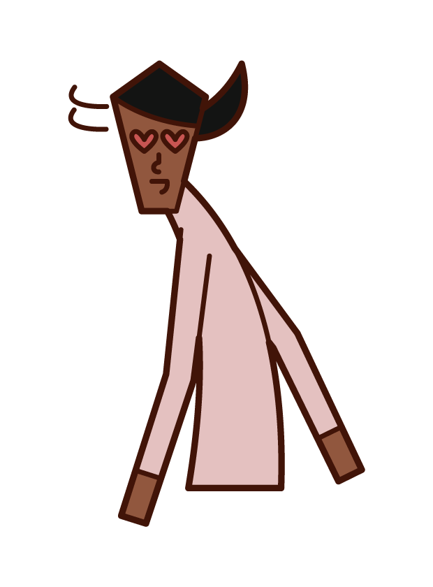 Illustration of a woman turning around in anger – KuKuKeKe