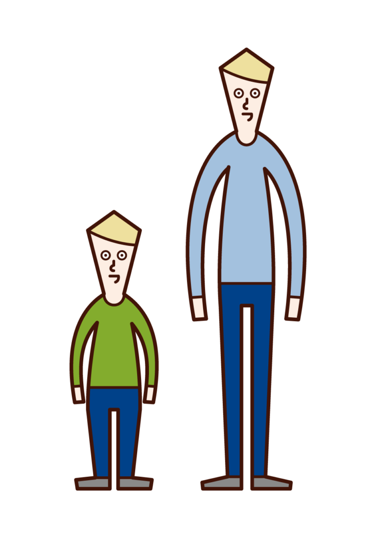 低身長症・小人症（男性）のイラスト – フリーイラスト素材集 KuKuKeKe