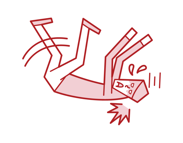 Illustration of a person (man) who falls and hits his head – Free ...