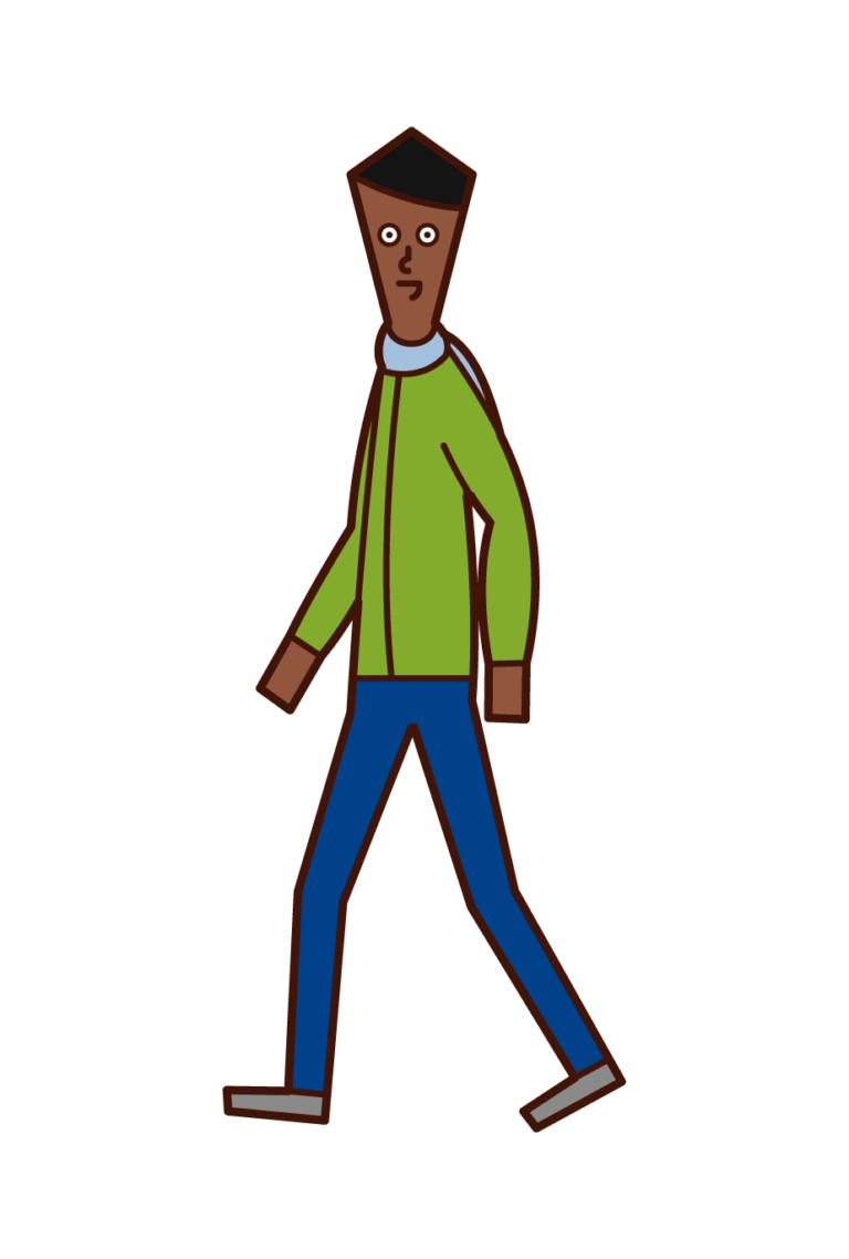 歩く人（男性）のイラスト – フリーイラスト素材集 KuKuKeKe