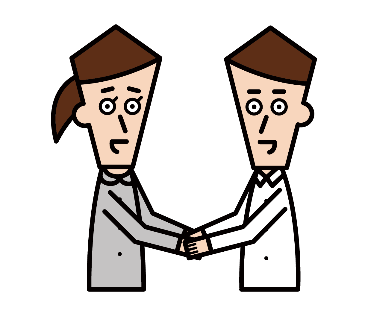 Illustration Of People Shaking Hands And Trusting Relationships Free