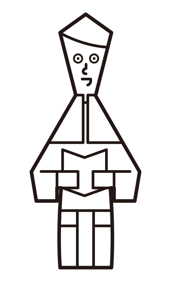 제사장의 일러스트레이션(남성) – 무료 일러스트 소재집 KuKuKeKe